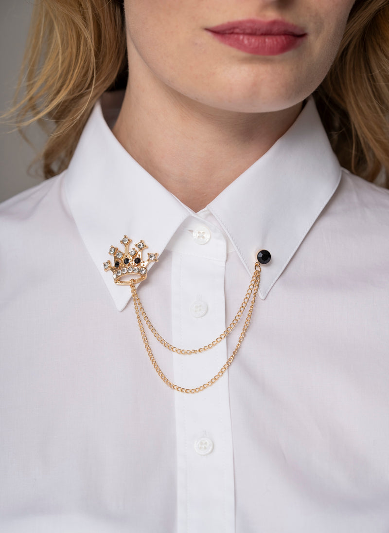 Crown Collar Brooch and Chain – The Shirt Company