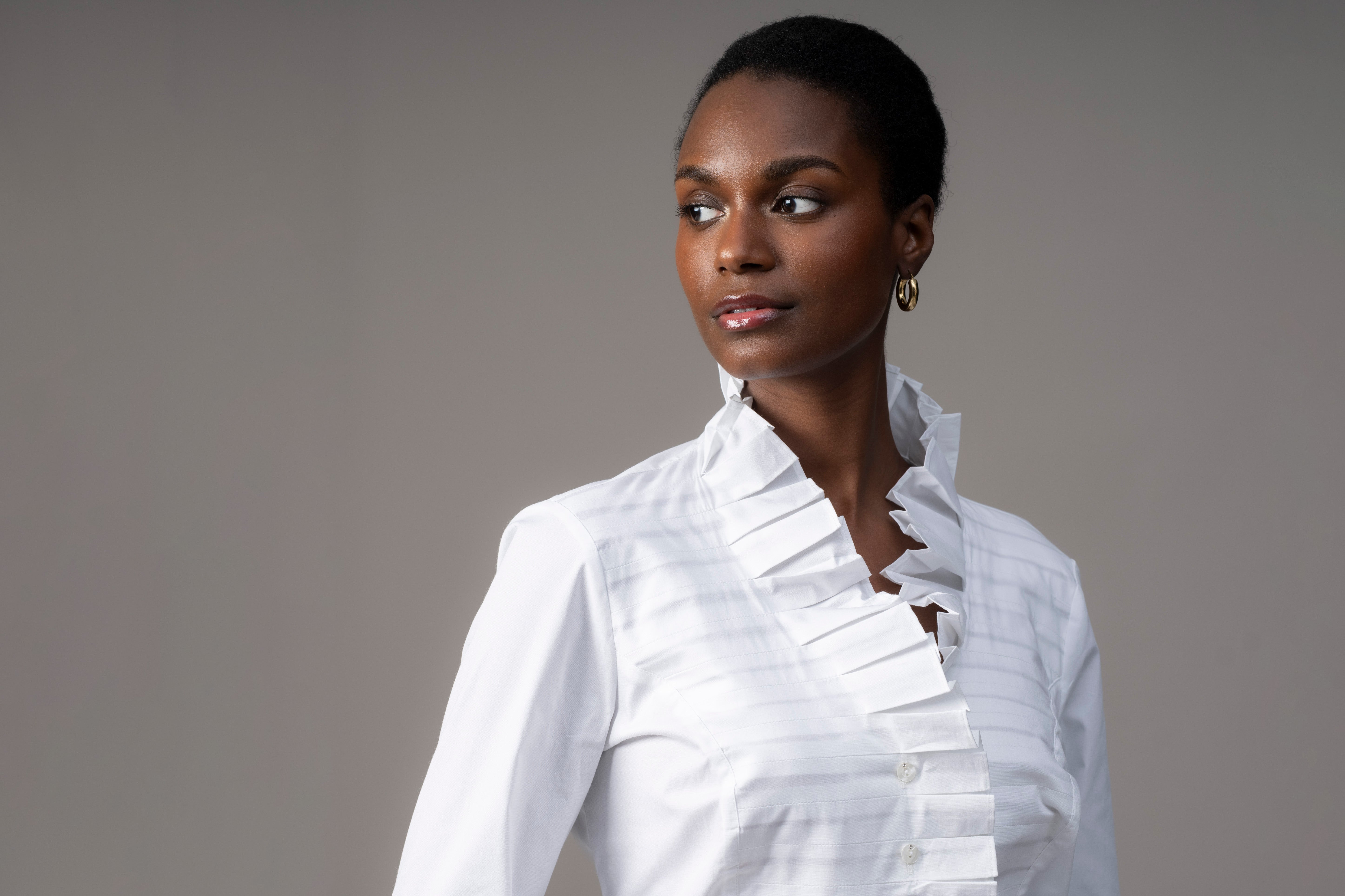 White Ruffle Shirt for Women | Suzanna White Shirt | The Shirt Company
